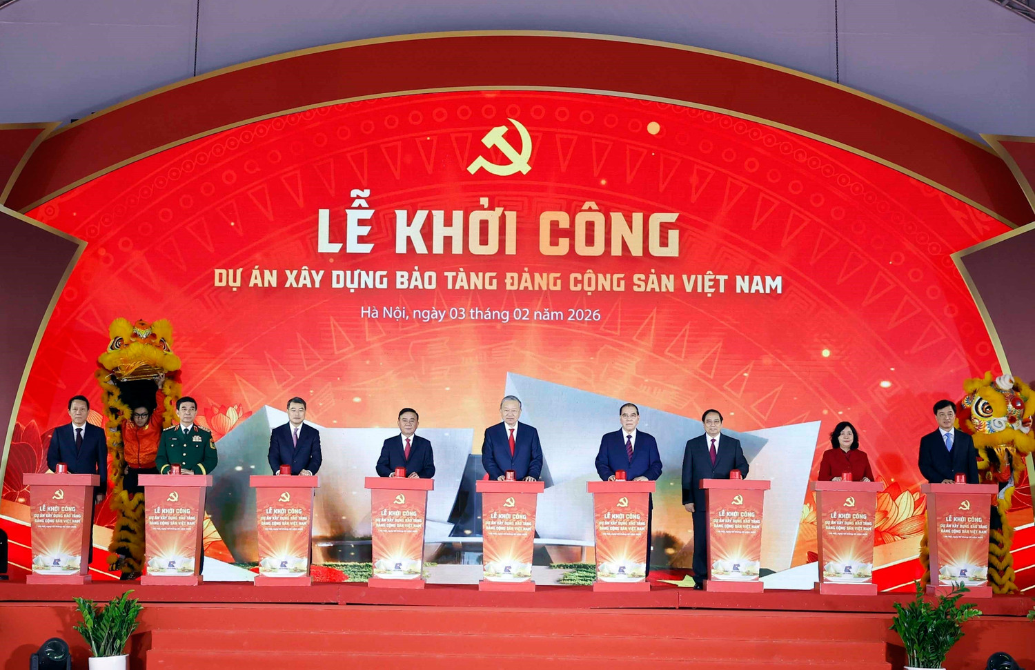 Party leader attends groundbreaking of Communist Party of Vietnam ...