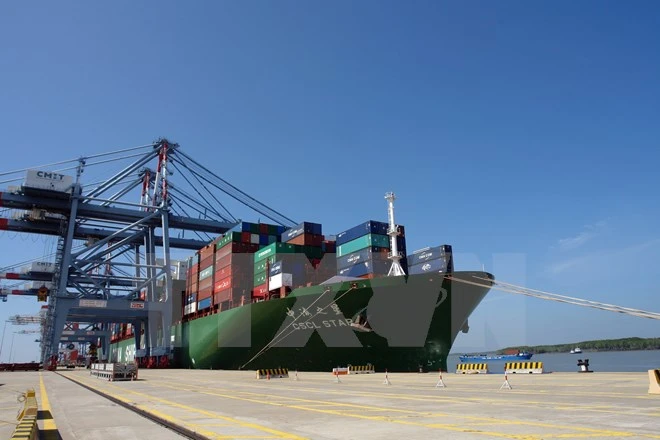 Cai Mep int’l port welcomes large container ship | Vietnam+ (VietnamPlus)
