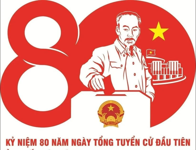 Official logo for 80th anniversary of Vietnam’s first general election ...