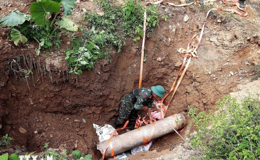 Massive wartime bomb discovered in Phu Tho province | Vietnam+ ...