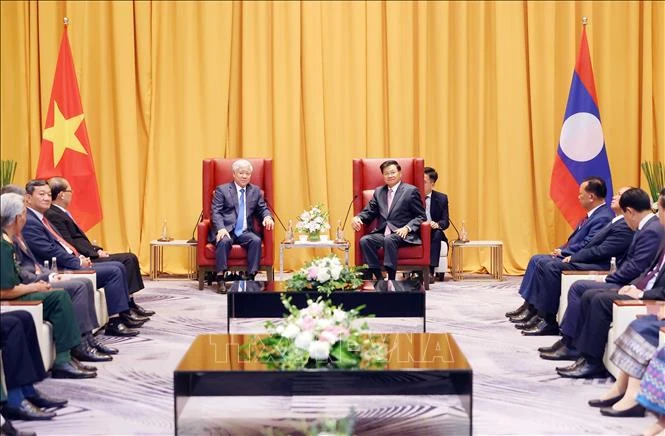 Lao Party General Secretary, President meets Vietnamese front leader ...