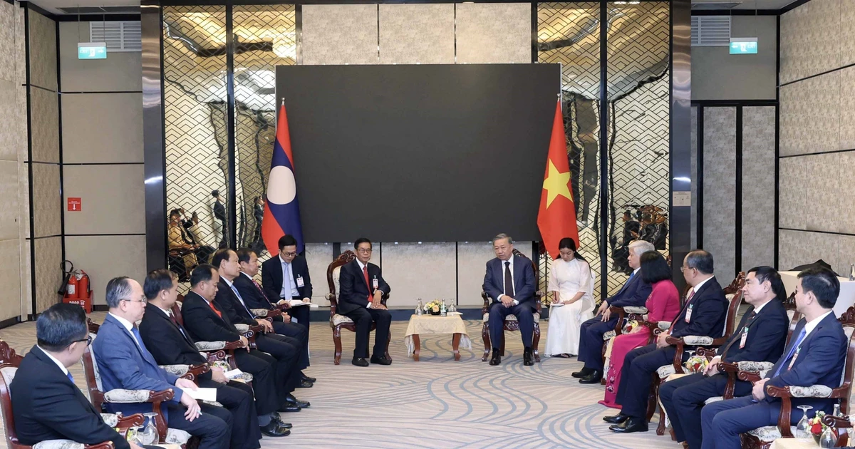 President To Lam receives Laos front leader in Vientiane | Vietnam+ ...
