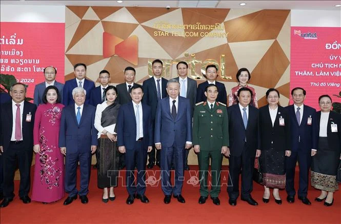 President To Lam visits telecom joint venture in Laos | Vietnam+ ...