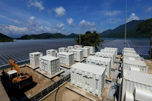 First floating solar power’s inverter station generates electricity ...