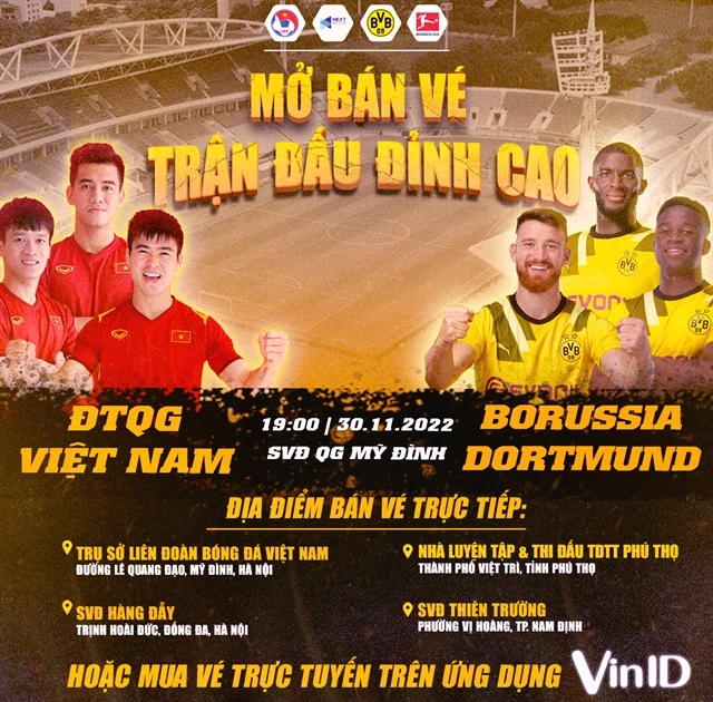 Tickets for Vietnam-Borussia Dortmund match now available online ...