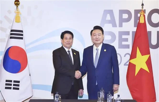 State leader meets RoK President in Peru | Vietnam+ (VietnamPlus)