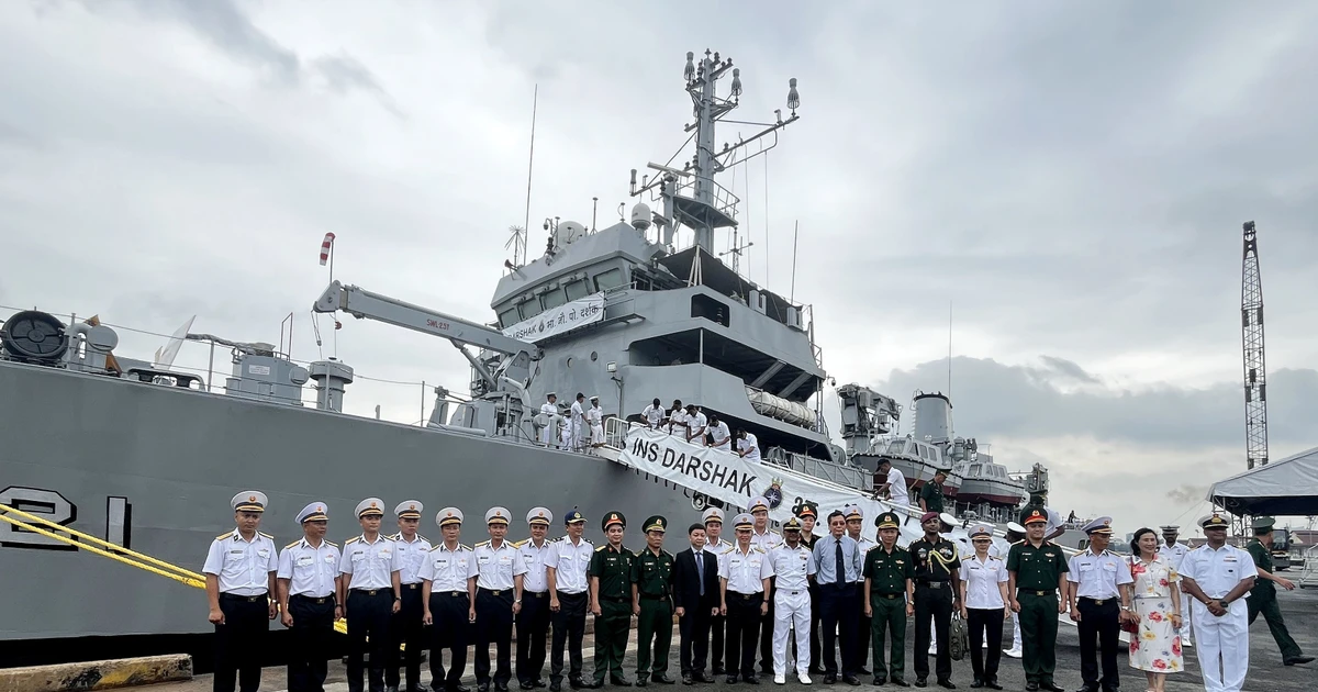 Indian navy ship INS Darshak visits Ho Chi Minh City